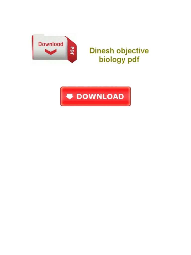 Dinesh Objective Biology PDF | PDF