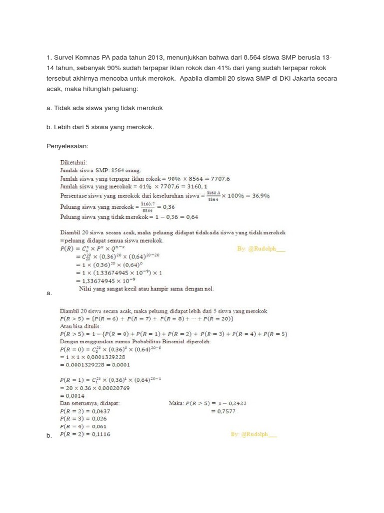 Peluang Distribusi Poisson dan Binomial | PDF
