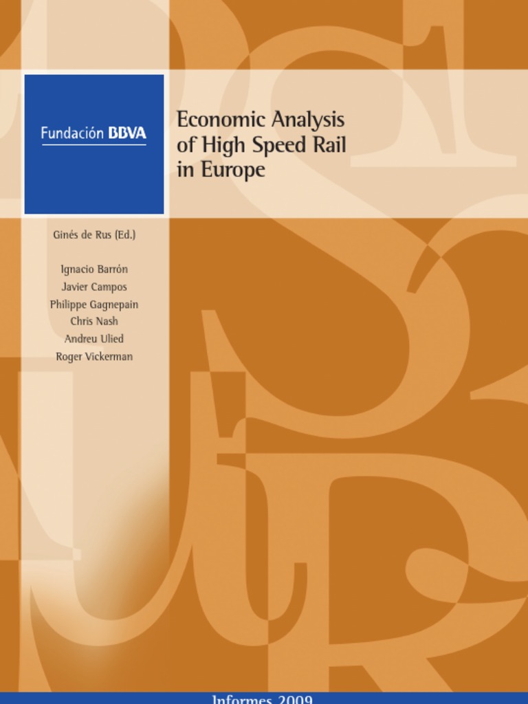 Economic Analysis HSR | PDF | High Speed Rail | Rail Transport