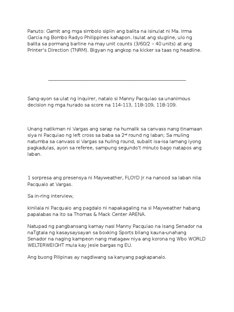 Copyreading - Mackev 1 | PDF