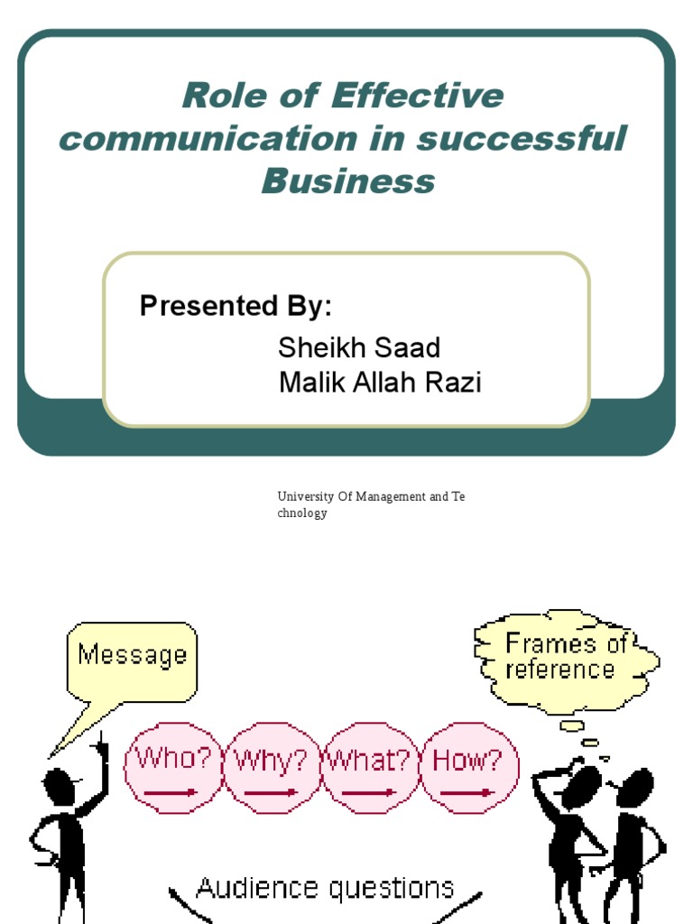 Role of Effective Communication in Successful Business | PDF