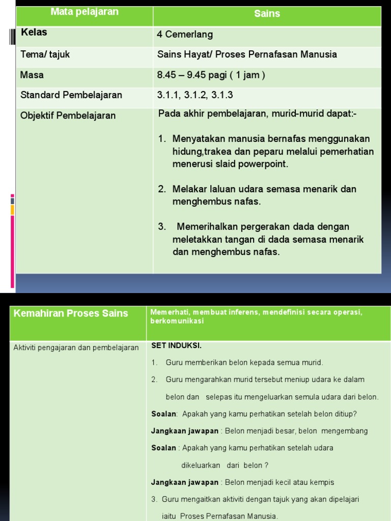 RPH Sains Tahun 4 | PDF