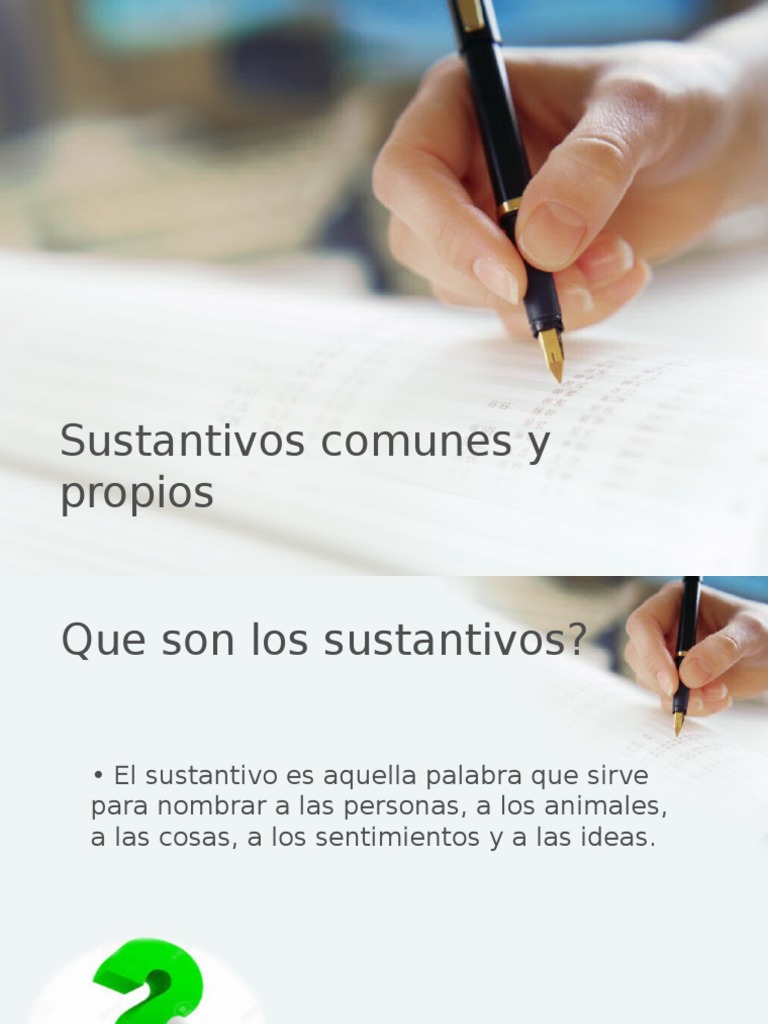 Presentación de Los Sustantivos | PDF | Sustantivo | Numero Gramatical