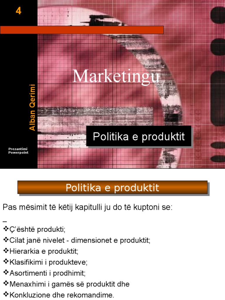 Politika e Produktit 4 | PDF
