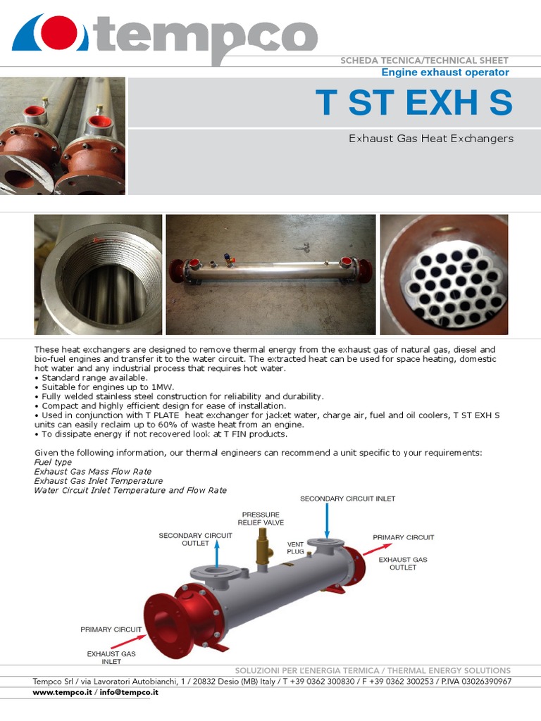 Tstexhs: Exhaust Gas Heat Exchangers | PDF | Heat Exchanger | Natural Gas