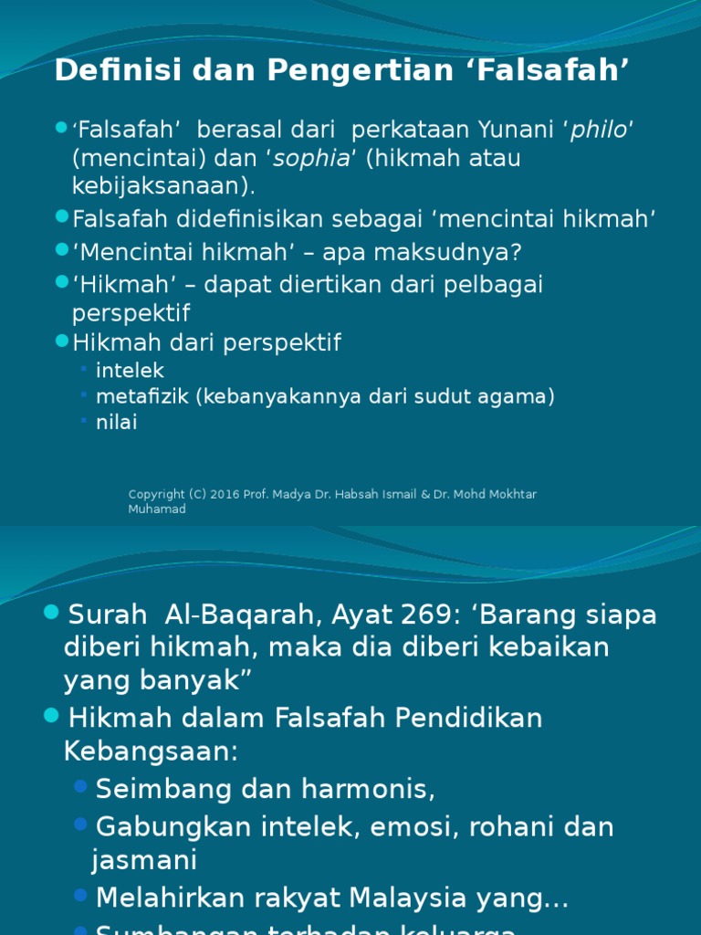 Lecture Week 1 (Definisi Dan Konsep Falsafah) | PDF | Pengembangan Diri