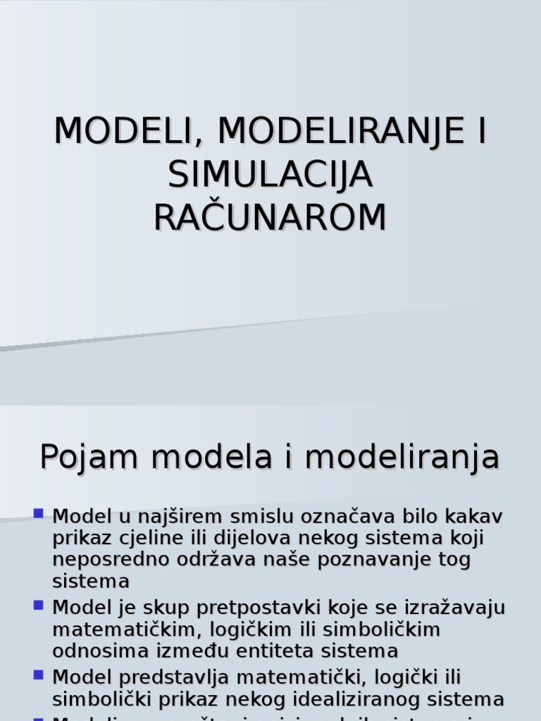 18 Modeli I Modeliranje | PDF
