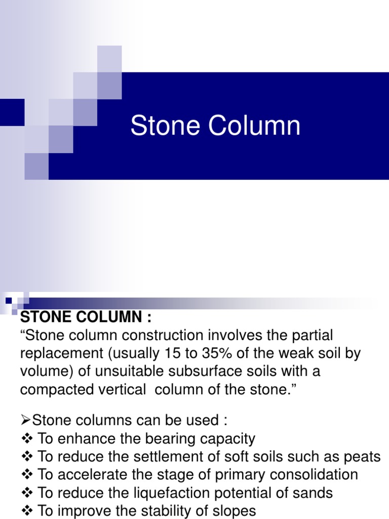 Stone Column Part - 1 (Soil Mechanics) | PDF