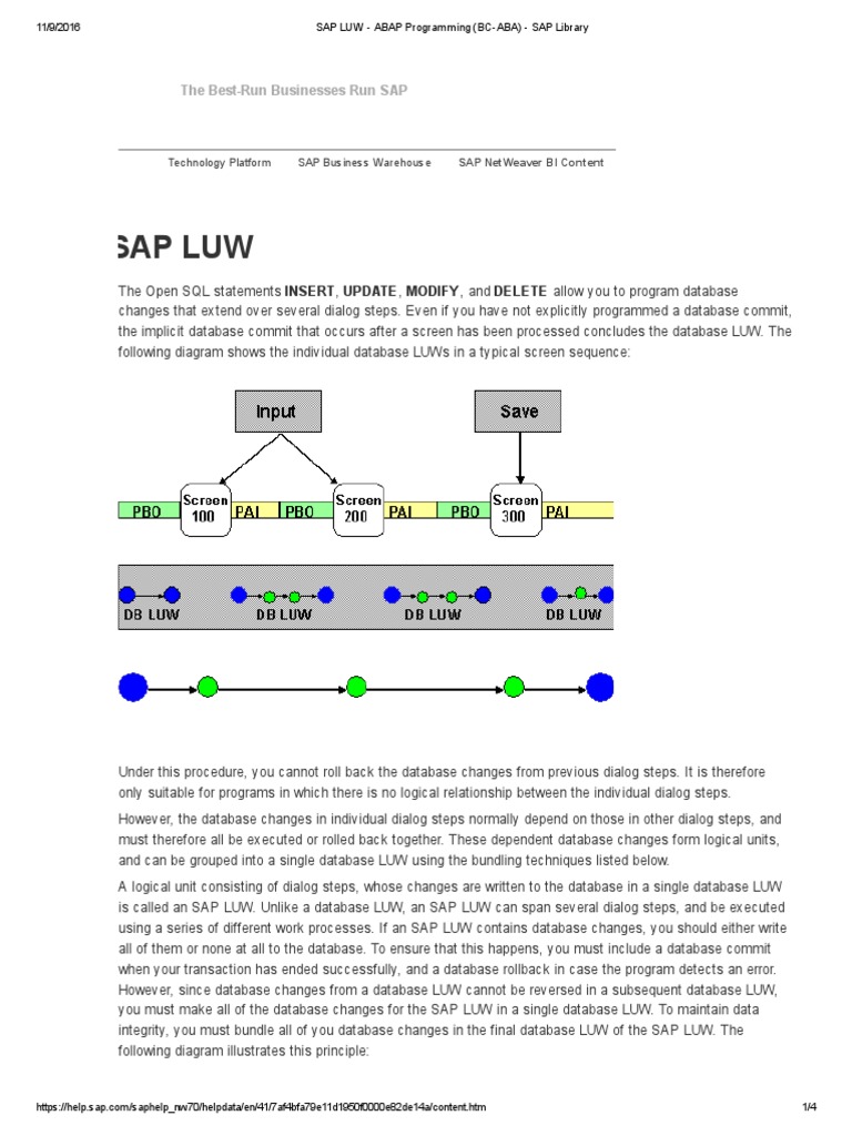Sap Luw Abap Programming Bc Aba Sap Library Pdf Subroutine 