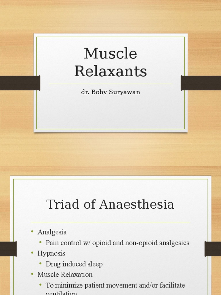 Muscle Relaxant | PDF