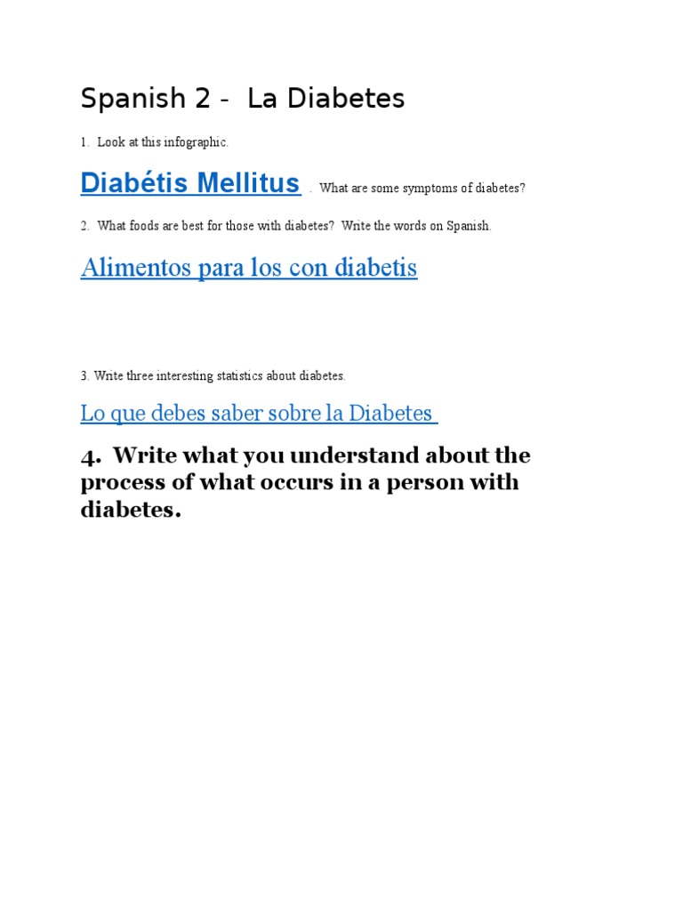 Diabetes Overview and Management in Spanish | PDF | Self-Improvement ...