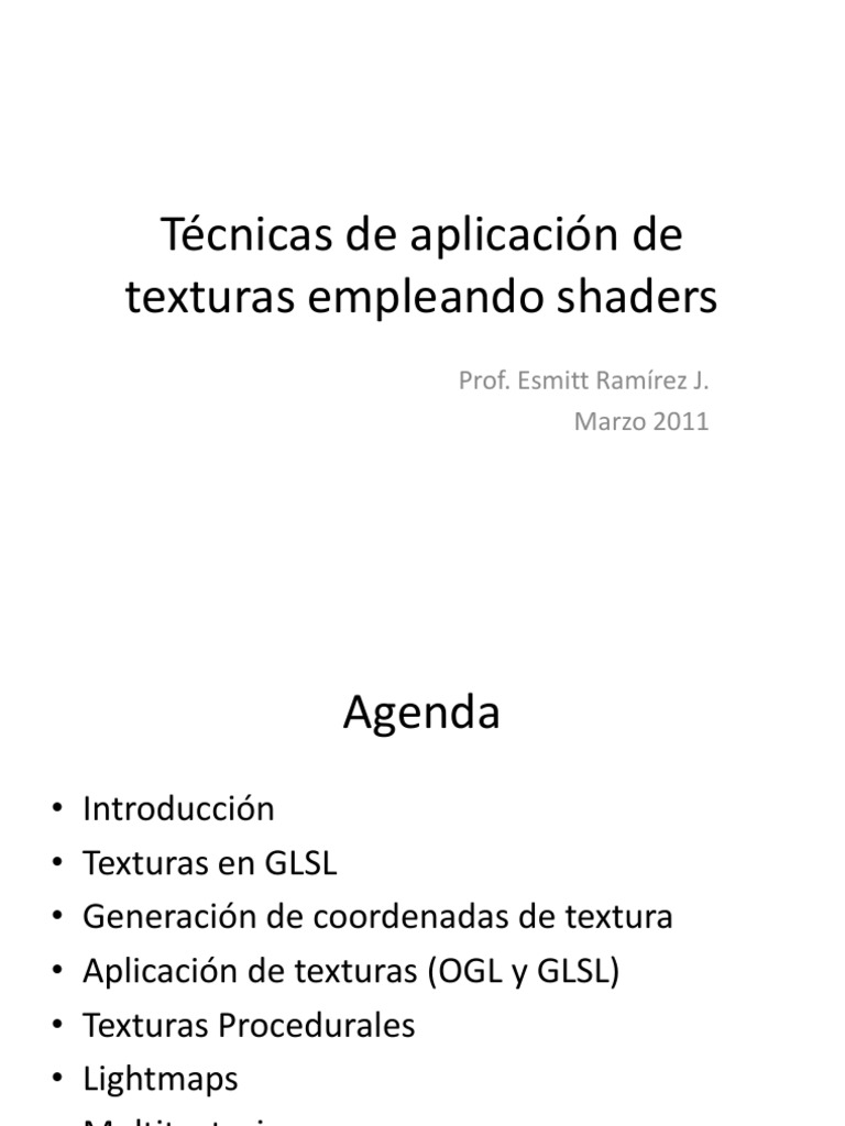 Técnicas avanzadas de mapeado de texturas utilizando shaders de vértices y fragmentos | PDF ...