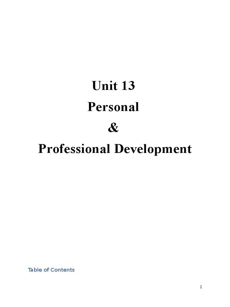 BTEC Assignemnt Solution-Personal and Professional Development | PDF ...