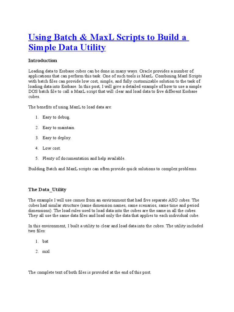 Data Export Batch Pdf Command Line Interface Oracle Database