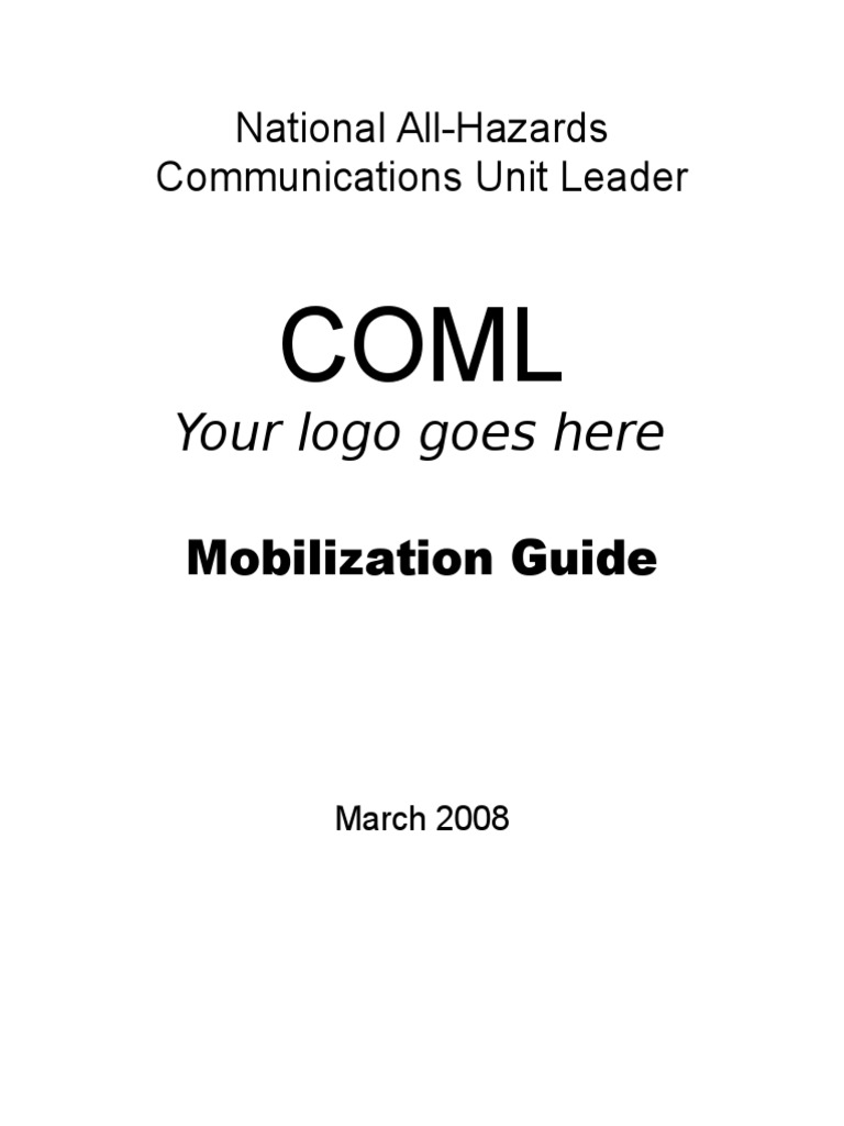 COML Mobilization Guide | PDF | Telephone | Telecommunication