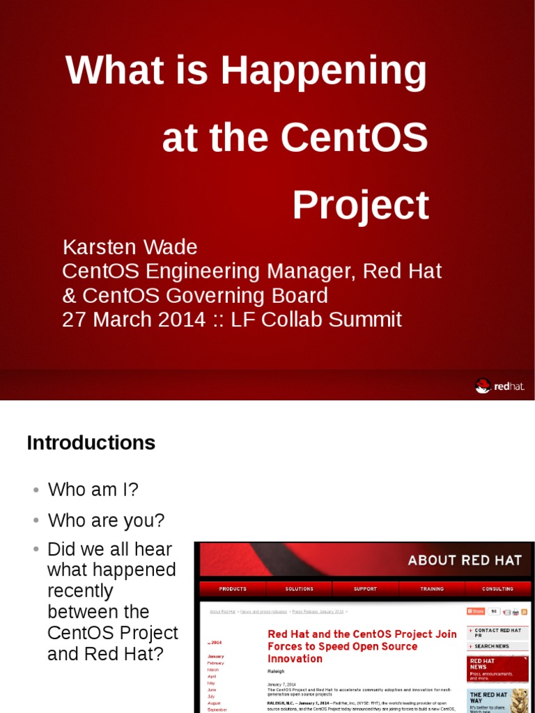 What Is Happening at The Centos Project | PDF | Red Hat | Linux ...