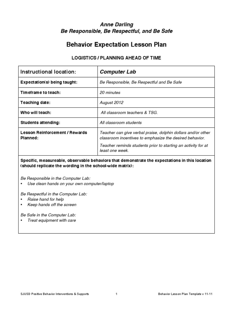 Champs Computer Lab Lesson Plan | PDF | Lesson Plan | Teachers