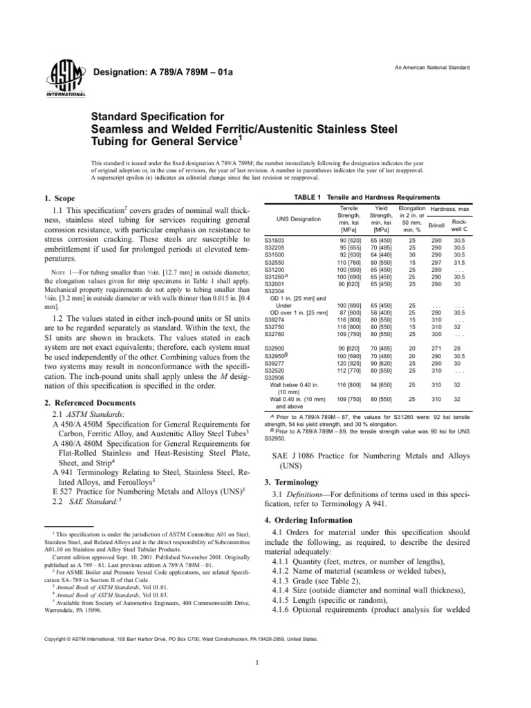Astm A789 | PDF