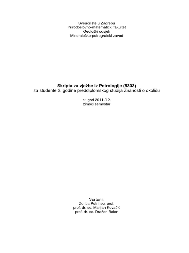 Skripta 2011-12 PDF | PDF