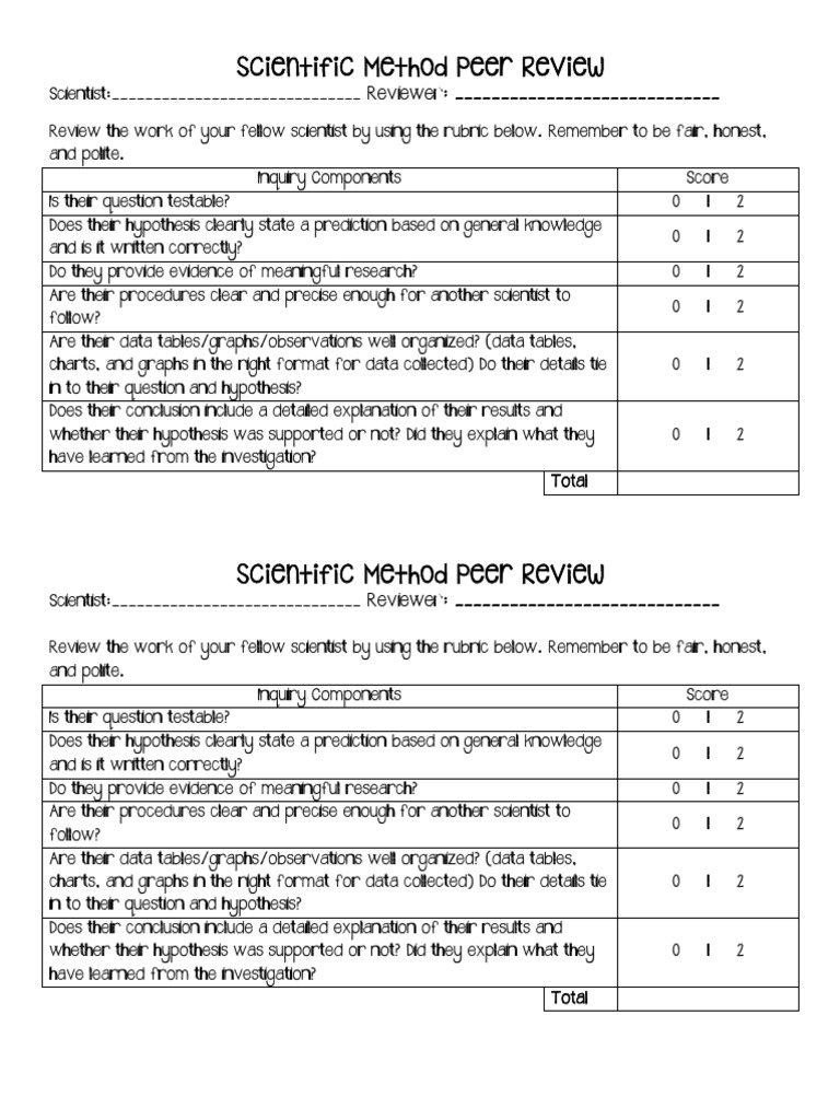 Scientific Method Peer Review: Reviewer | PDF | Career & Growth