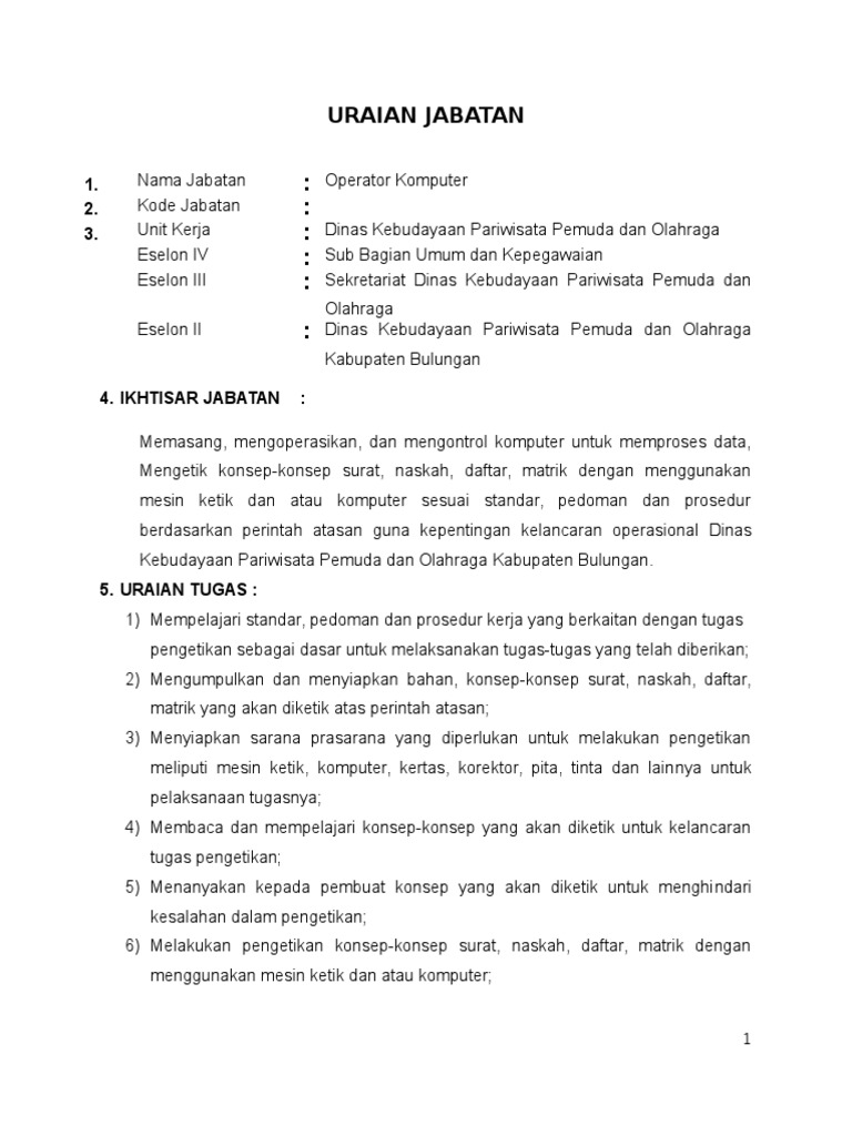 Operator Komputer | PDF