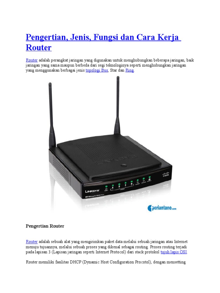 Pengertian Router | PDF