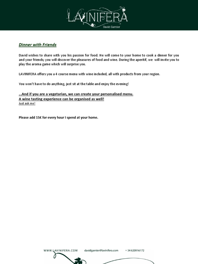 Dinner With Friends | PDF