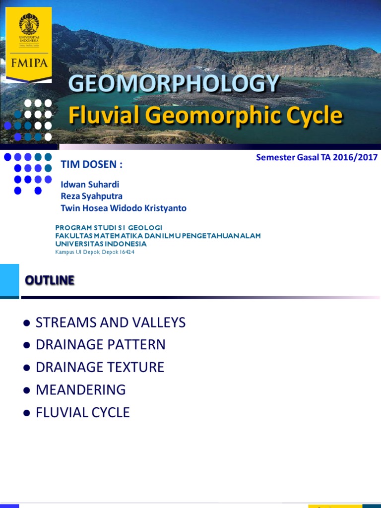 Geomorfologi-Fluvial Geomorphic Cycle | PDF | River | Erosion