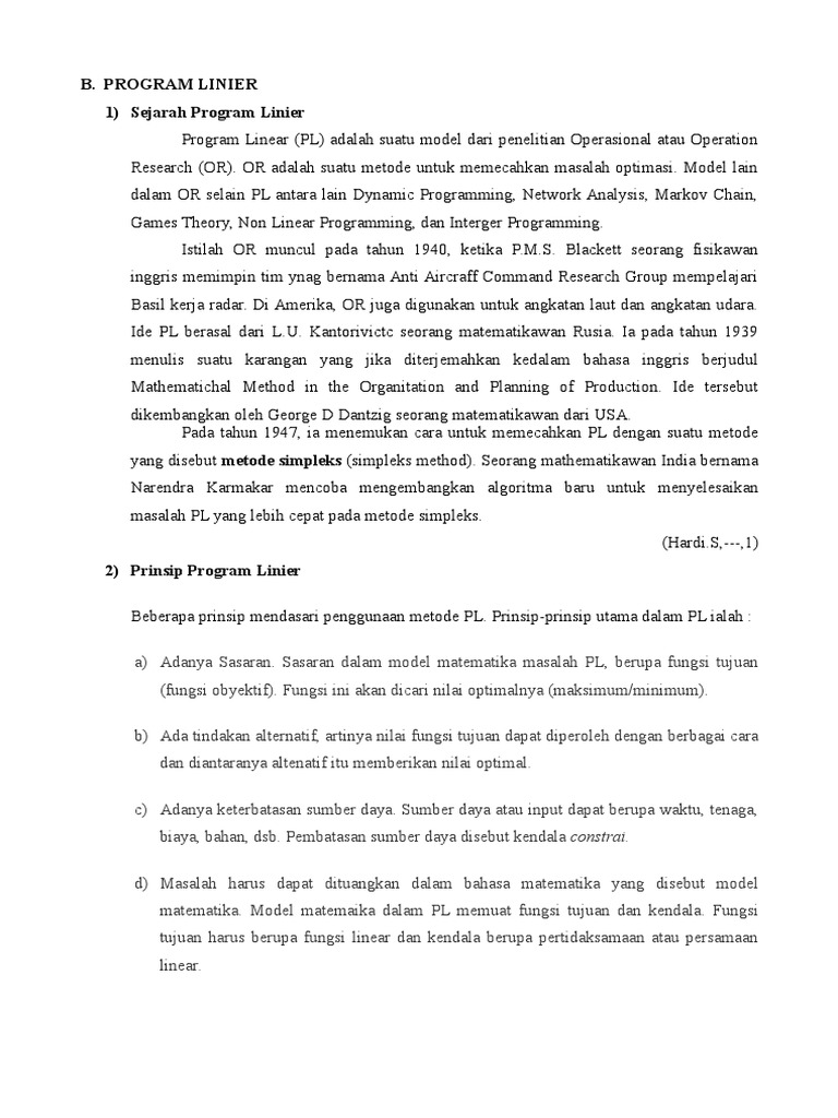 Program Linier Metode Grafik | PDF