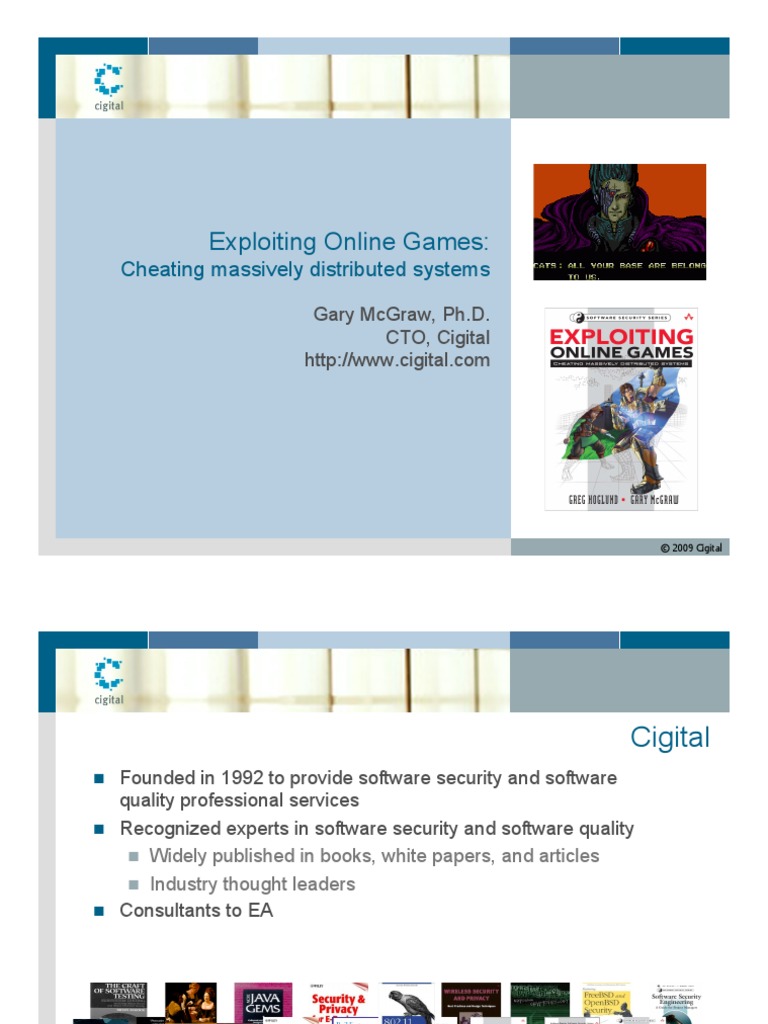 Exploiting Online Games:: Cheating Massively Distributed Systems | PDF | Computer Security ...