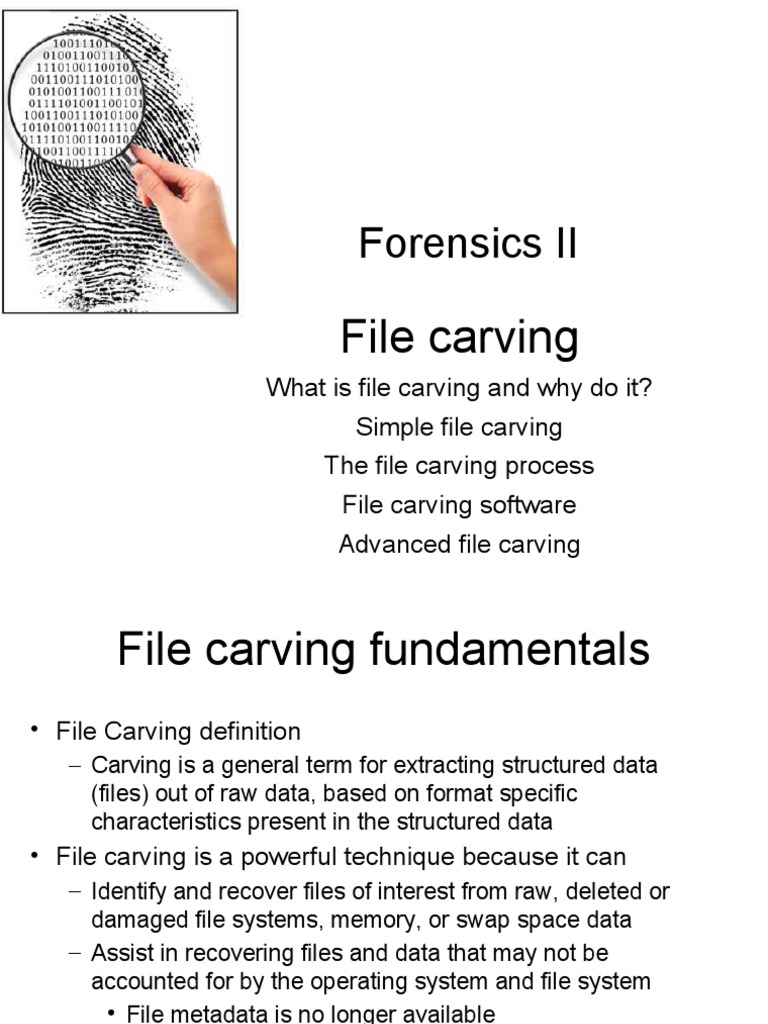 Forensics II: File Carving | Download Free PDF | File Format | File System