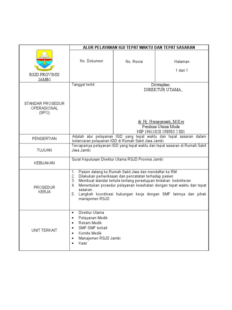 Alur Pelayanan Igd Tepat Waktu Dan Tepat Sasaran | PDF | Sains & Matematika