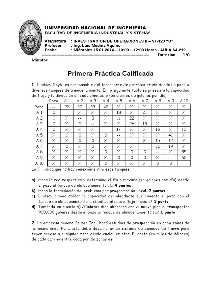 Practica y Examenes IO2 | PDF | Transporte | Science