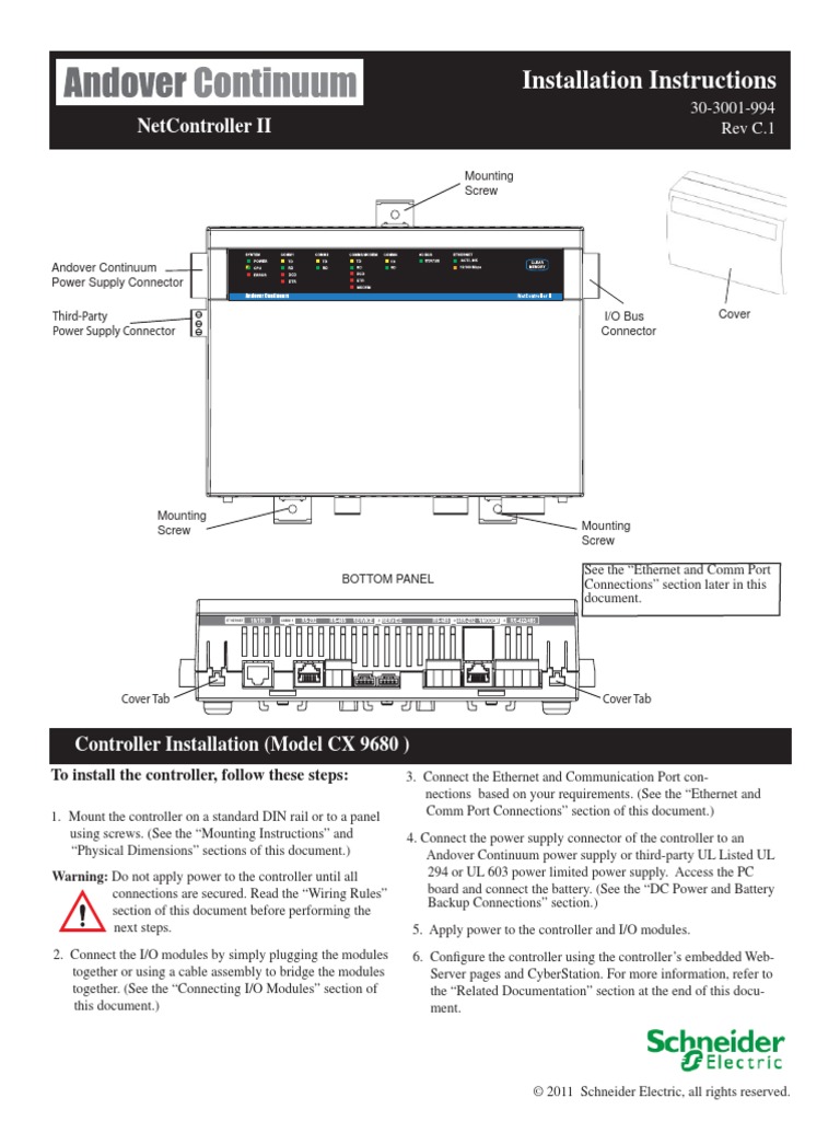 Installation Instructions: Netcontroller Ii | PDF | Electrical ...
