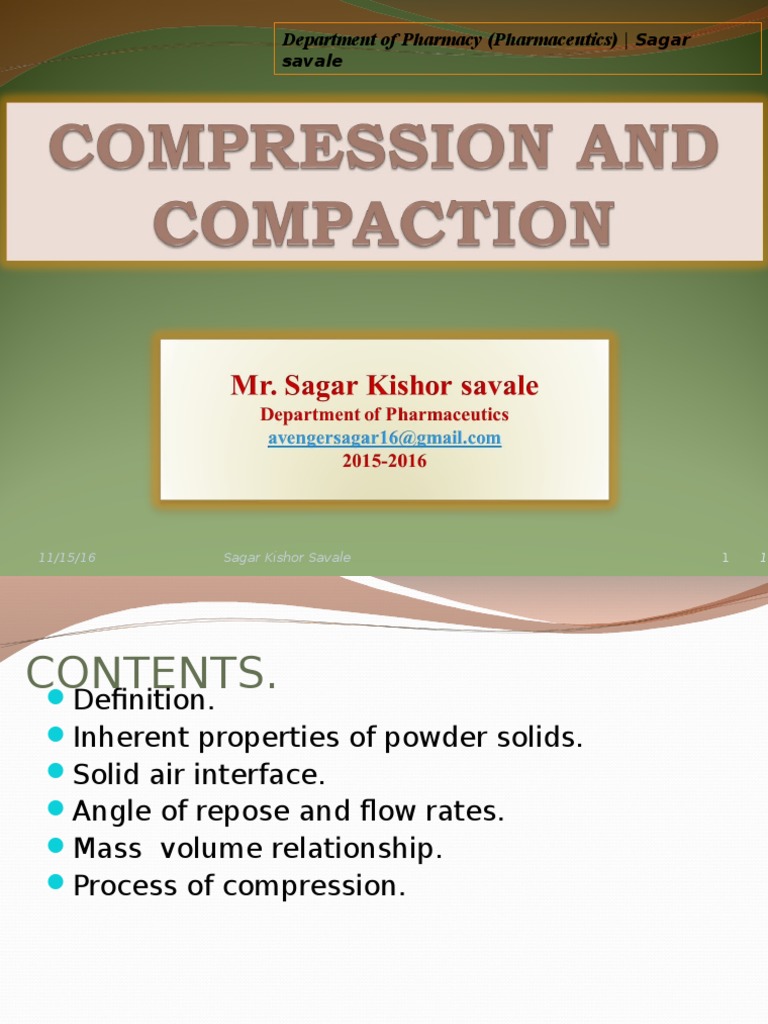 Key Concepts in Powder Compression | PDF | Tablet (Pharmacy ...