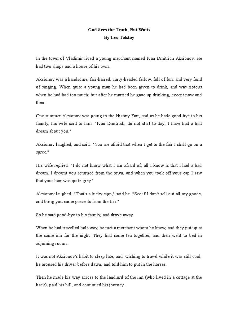 God Sees the Truth, But Waits: An Innocent Man's Path to Redemption ...