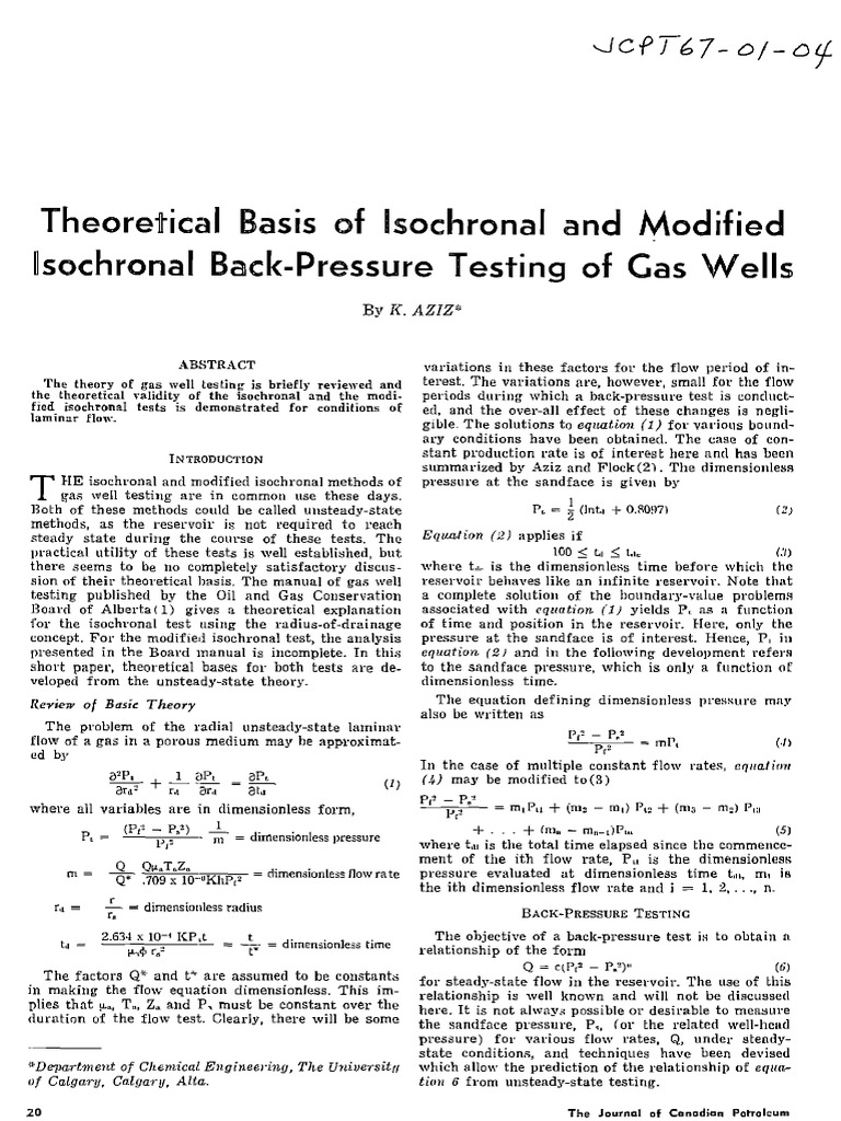 PETSOC-67!01!04 Theoritical Basis of Isochronal and Modified Isochronal ...