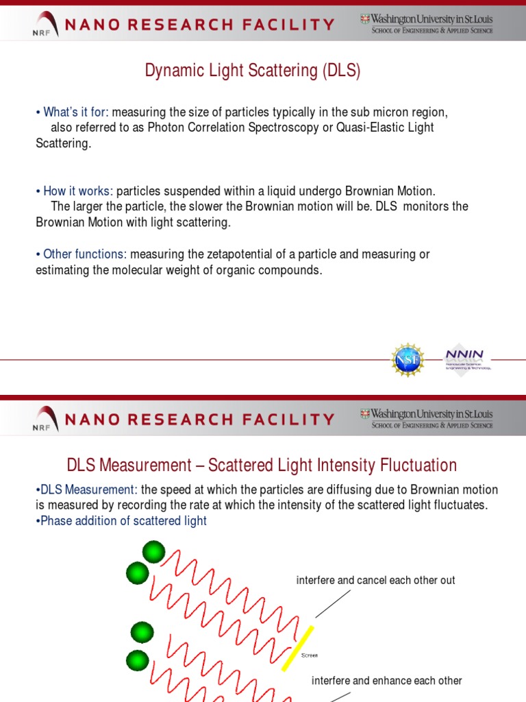 Dynamic Light Scattering (DLS) : What's It For | PDF
