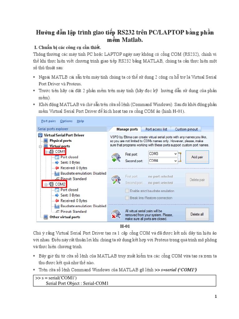 Rs232 Communication Matlab | PDF