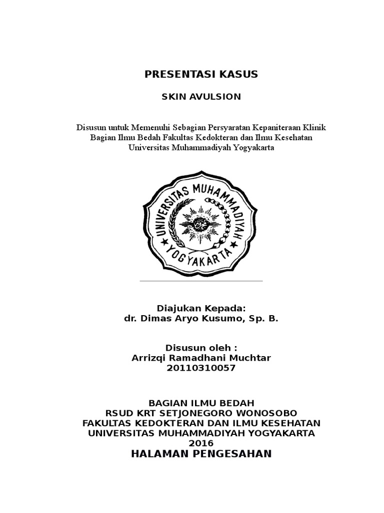 Penanganan Skin Avulsion pada Pasien | PDF