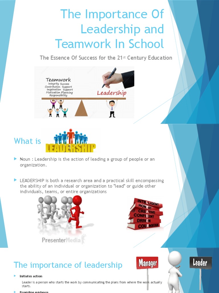 The Importance Of Leadership and Teamwork In School.pptx | Goal ...