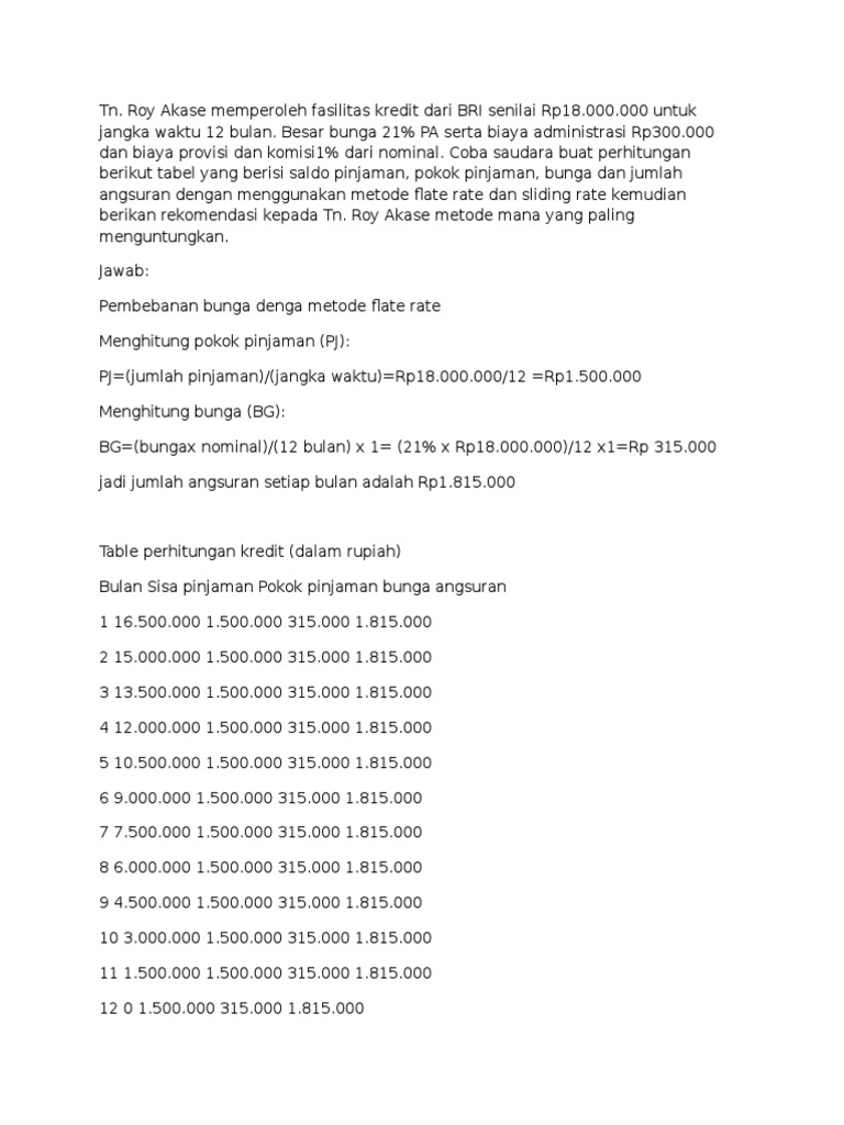 Flate Sliding Rate | PDF