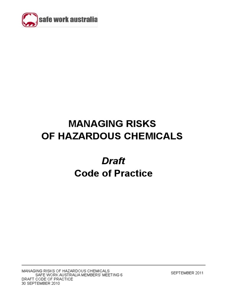 Managing Risks of Hazardous Chemicals | PDF | Dangerous Goods ...