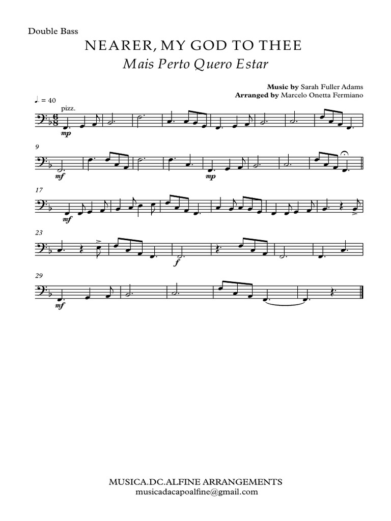 NEARER, MY GOD To THEE - String Orchestra-String Quartet - Double Bass ...