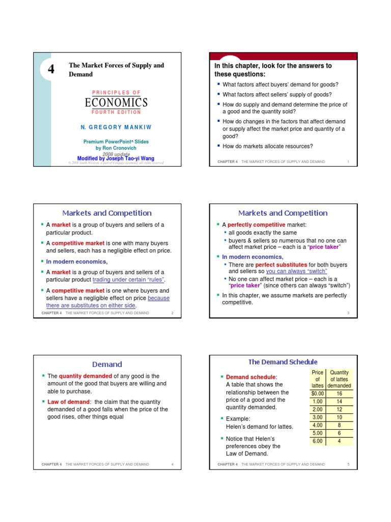 Principles 08F Lecture3 | PDF | Supply And Demand | Supply (Economics)