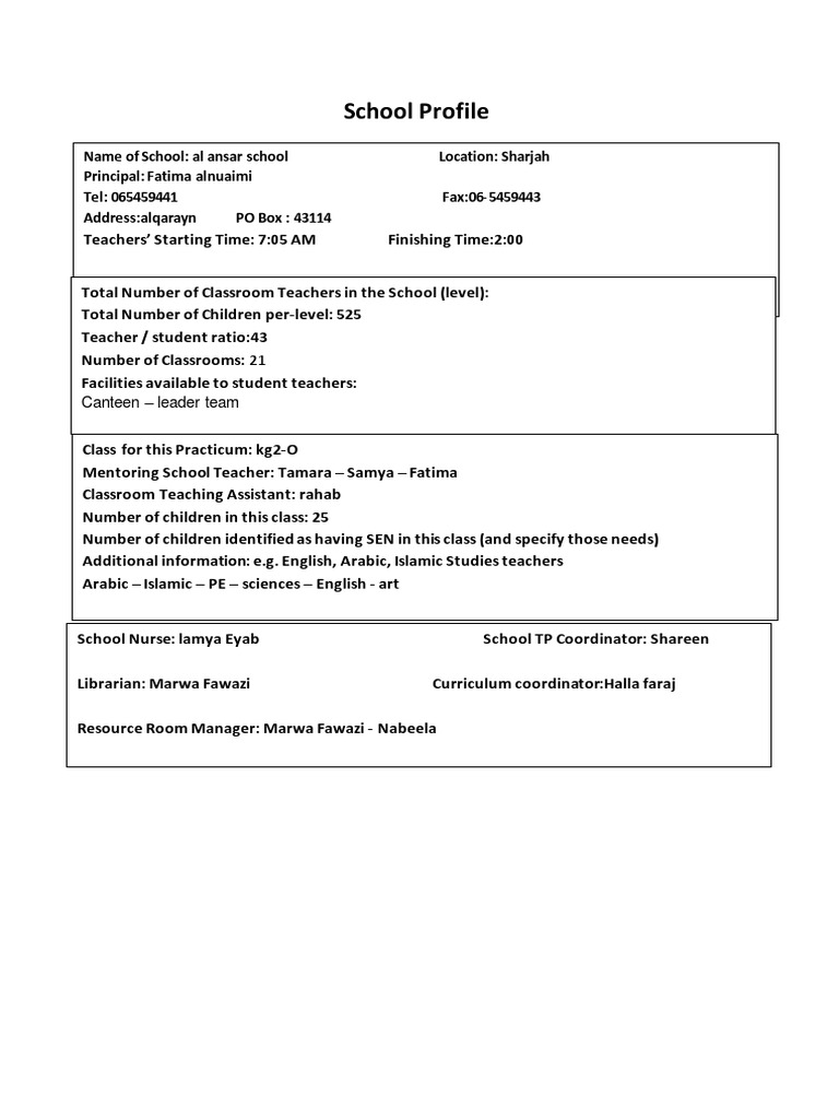 School Profile | PDF