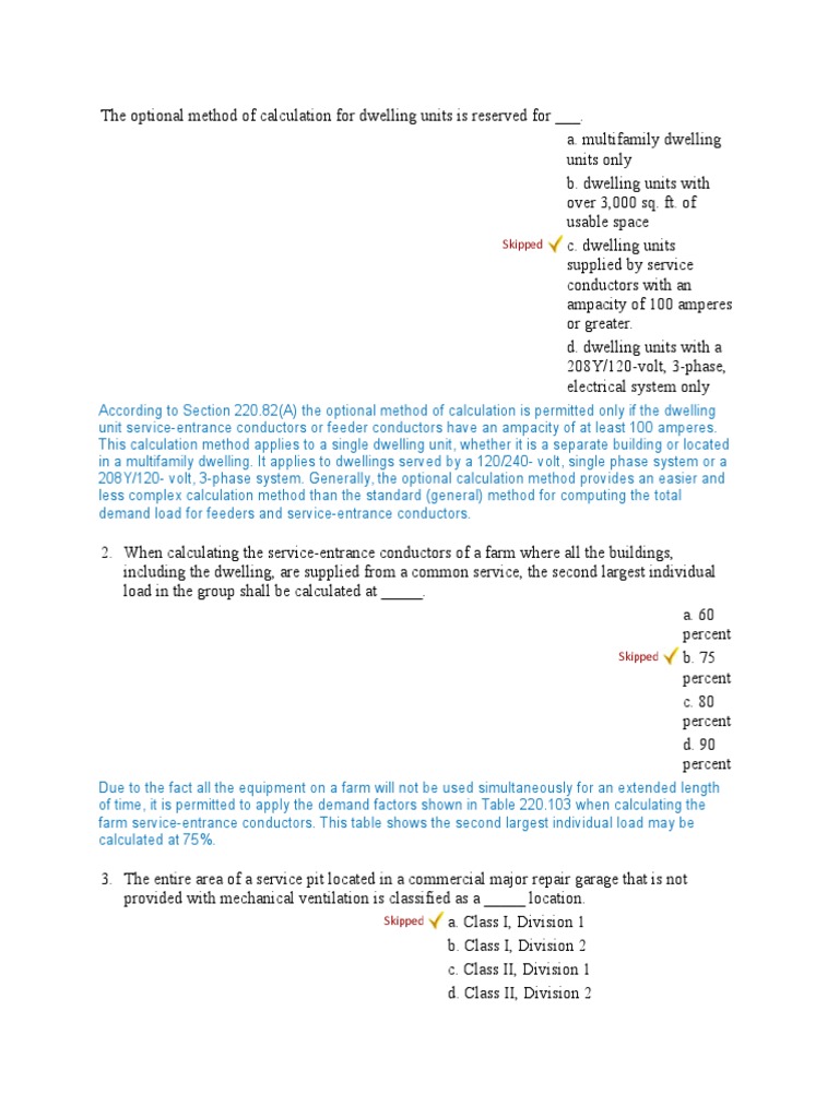The Optional Method of Calculation For Dwelling Units Is Reserved For ...
