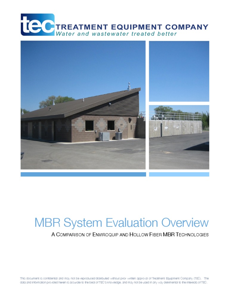 MBR System Evaluation Overview: A C E H F MBR T | PDF | Membrane ...