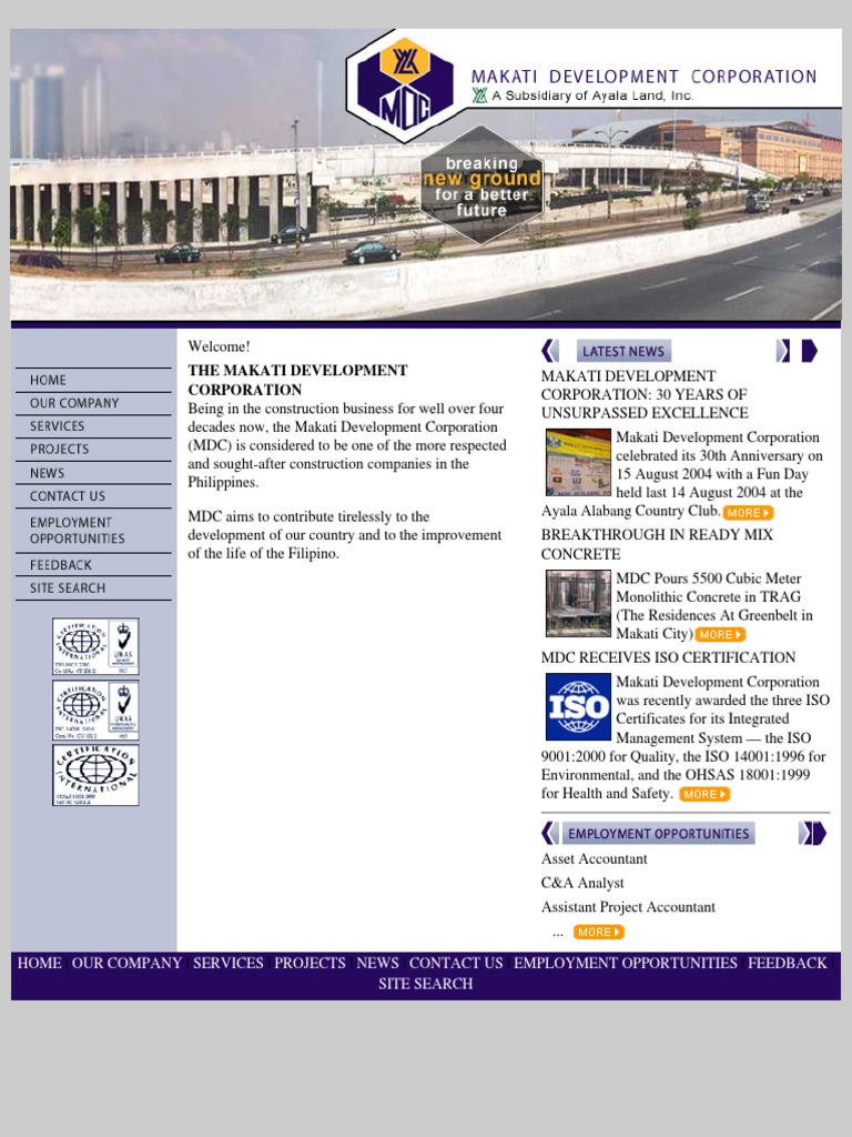Makati Development Corporation Overview | PDF | Engineer | Makati