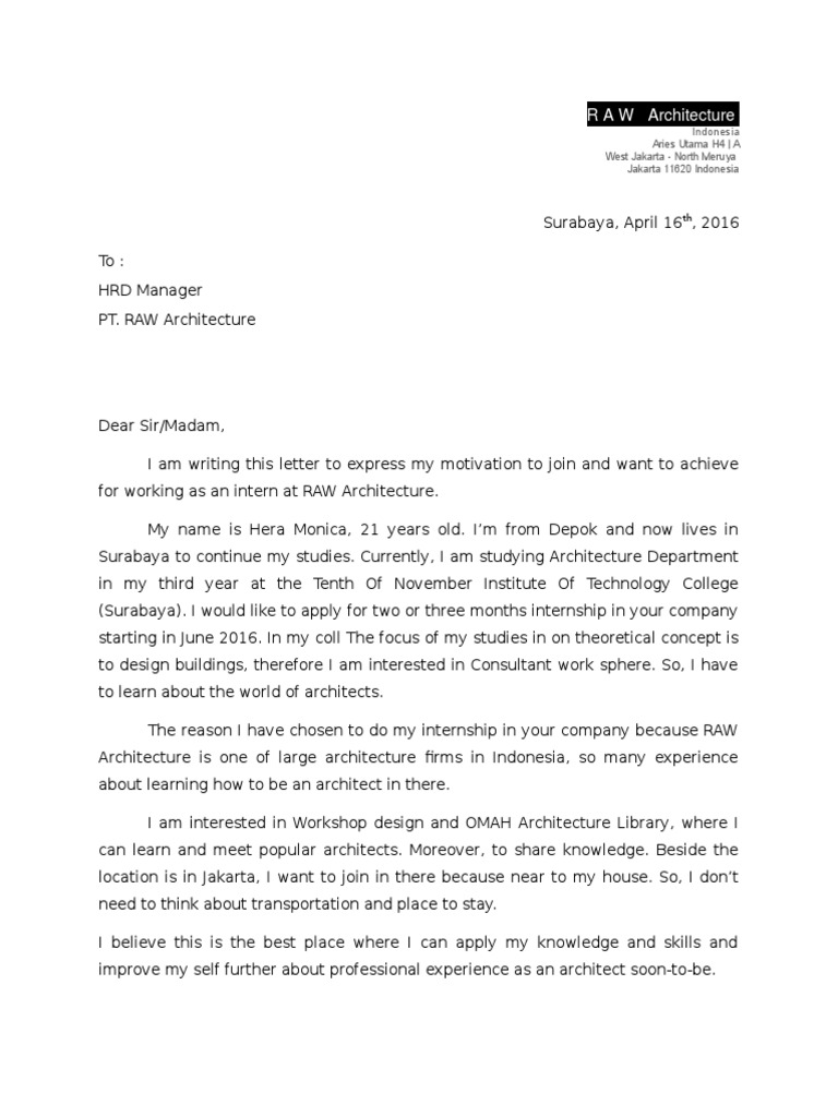 Motivation Letter | Psychological Concepts | Psychology